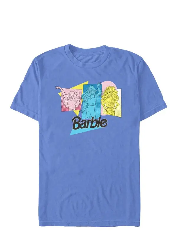 BARBIE Vintage Pop Art Portraits Short Sleeve Graphic T-shirt - Periwinkle