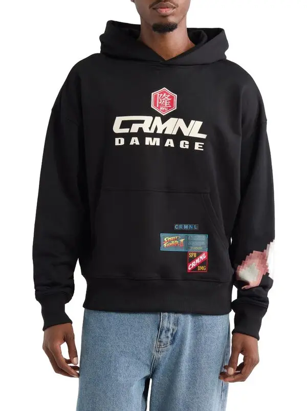 CRIMINAL DAMAGE Ryu Hadouken Hoodie - Black