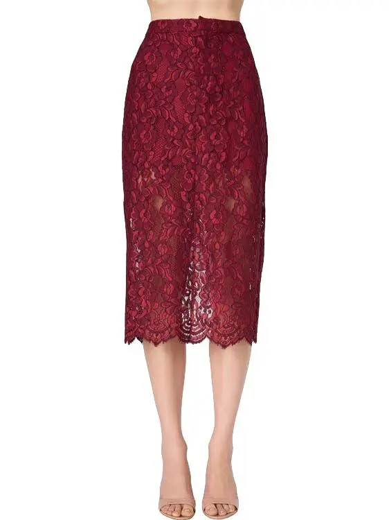 Cami Nyc Osmond Lace Midi Skirt - Compote