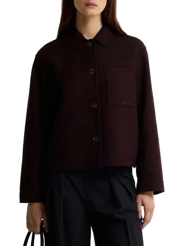 Barbour Antonella Wool Blend Overshirt - Fig