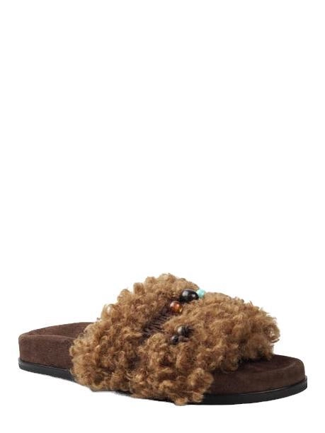 ZIGI Bishop Faux Fur Slide Sandal - Tan