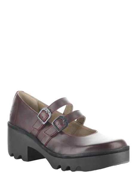 Fly London Tibu Leather Mary Jane - Wine