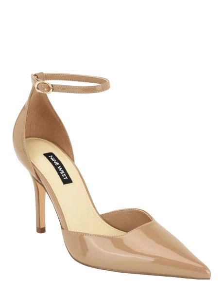 Nine West Graysin Faux Leather Pointed Toe Pump - Medium Natural