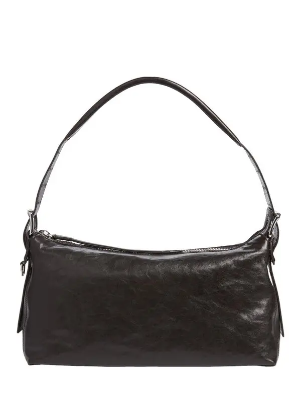 LEMAIRE Belted Baguette Bag - Dark Chocolate