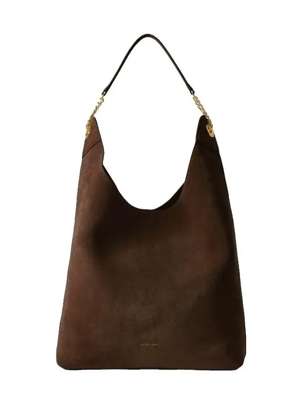 Veronica Beard Jour Suede Hobo Bag - Espresso