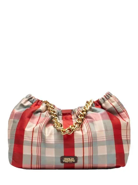 FRANCES VALENTINE Bici Plaid Satin Bag - Multi