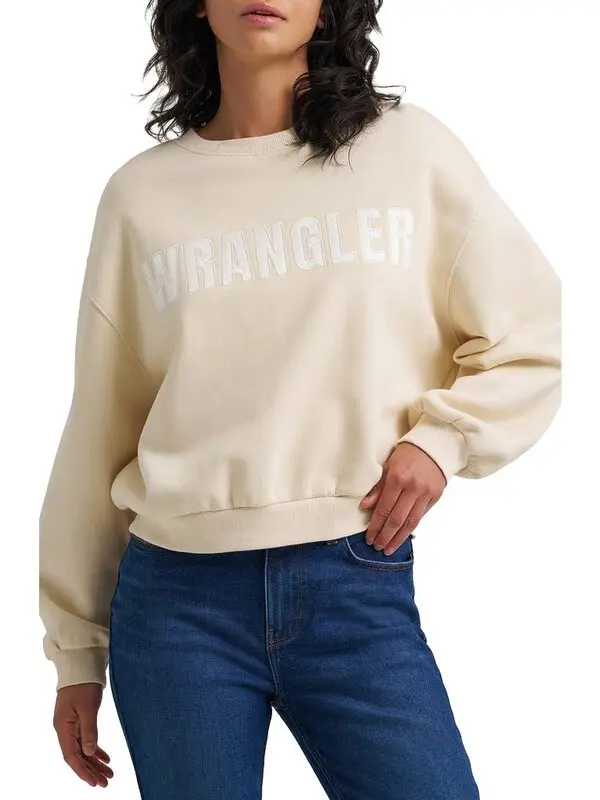 Wrangler Graphic Crewneck Sweatshirt - Whitecap Gray