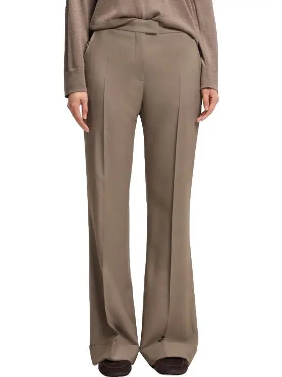 BOSS Talia Wide Leg Trousers - Walnut