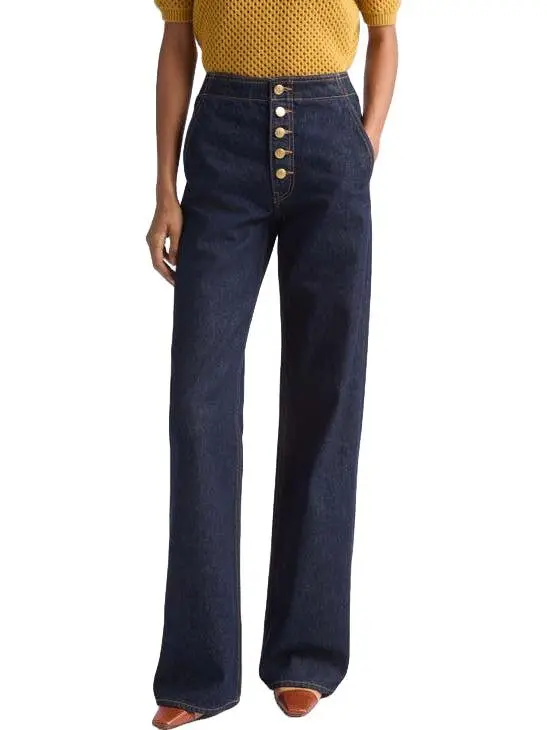 Ulla Johnson Jasmine Low Rise Straight Leg Jeans - Tigris