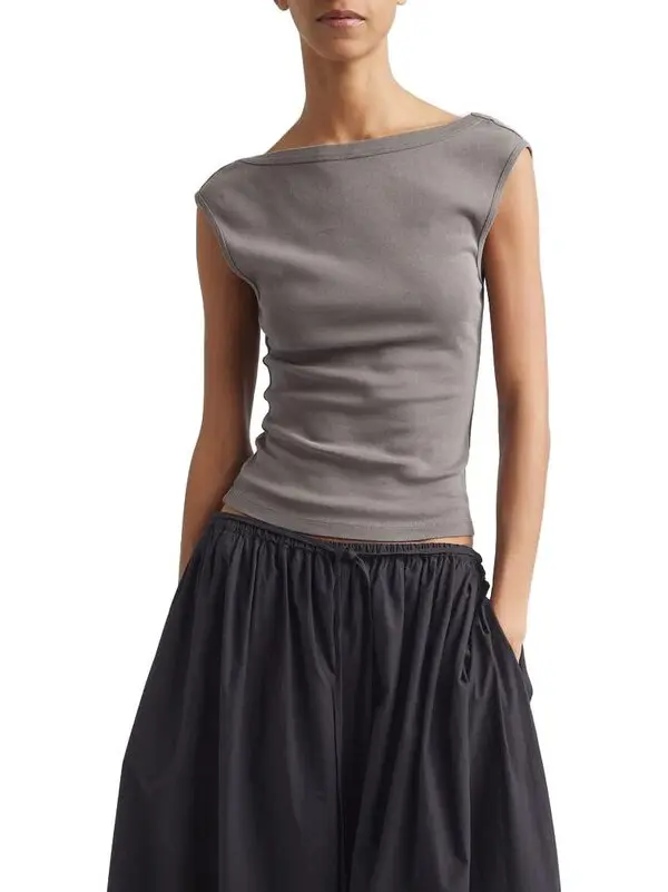 ST. AGNI Organic Cotton Ballerina Top - Clay