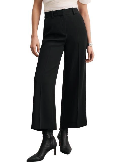 The Fold Clever Crepe Adelaide Cropped Trousers - Black