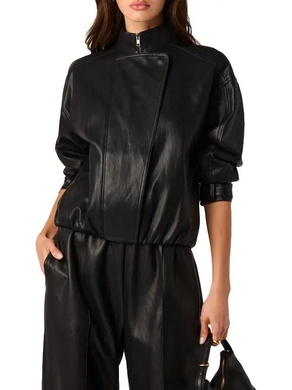 Astr The Label Jett Faux Leather Jacket - Black