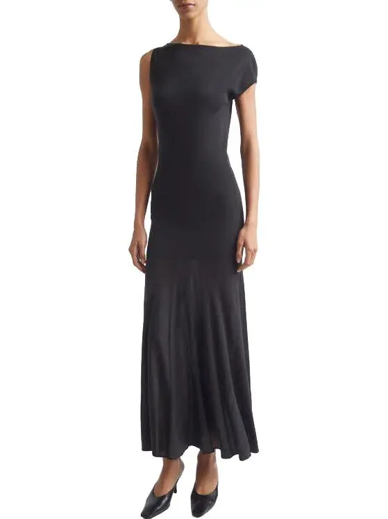 ST. AGNI Jersey Circle Hem Maxi Dress - Charcoal
