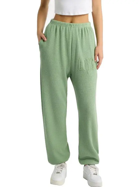 BOYS LIE Kimmy Waffle Knit Joggers - Sage Green