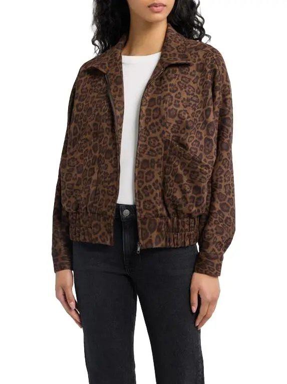 Dra Paulina Leopard Print Bomber Jacket - Classic Leopard
