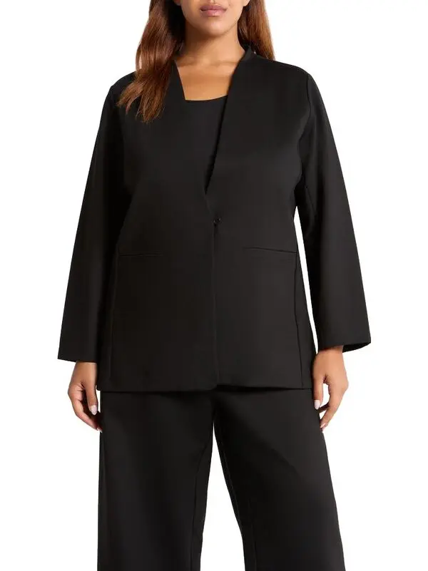 Eileen Fisher Shaped Blazer - Black