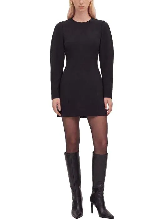 NOCTURNE Balloon Sleeve Structured Mini Dress - Black
