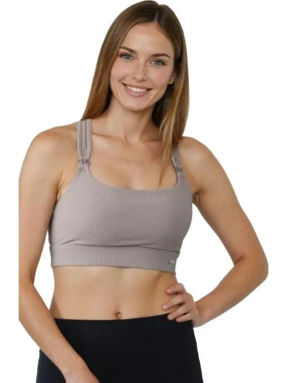 SWEAT & MILK Chloe 4 Running Nursing And Pumping Sports Bra - Chai
