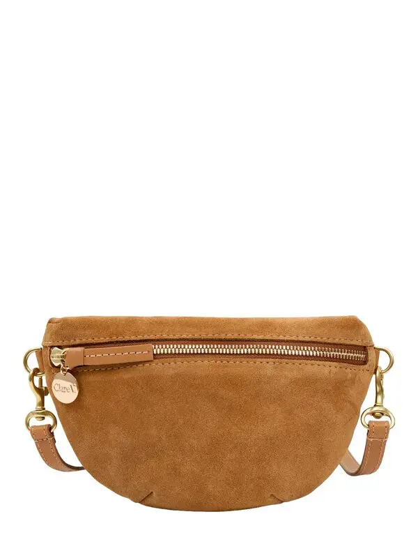 Clare V. Petite Suede Fanny Pack - Caramel