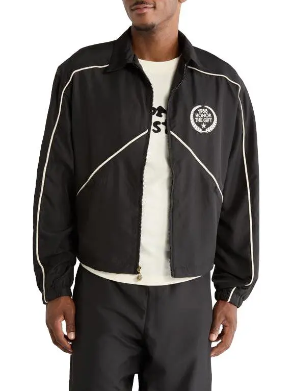 HONOR THE GIFT Honeycomb Track Jacket - Black