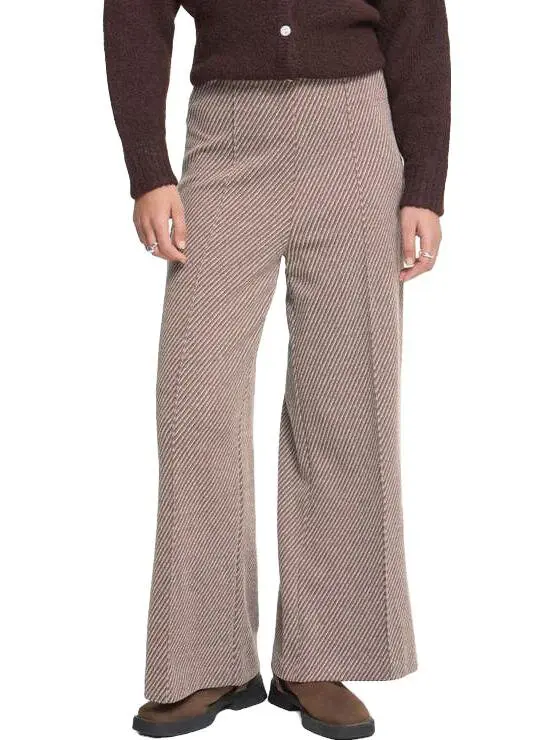ICHI Kate Twillish Wide Leg Pants - Java/almond Milk