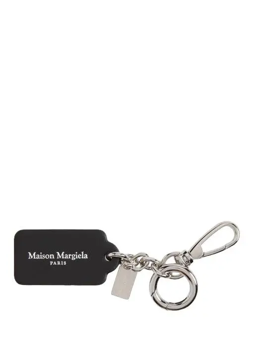 MAISON MARGIELA Small Double Tag Bag Charm - Black
