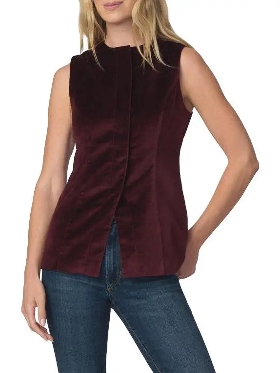 Joe's Jeans Sleeveless Velveteen Tunic Top - Cabernet
