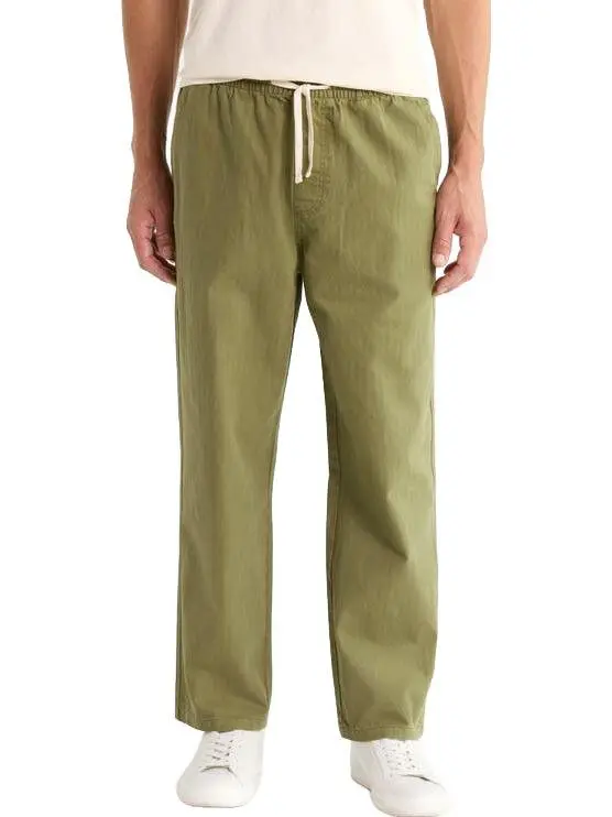 RHYTHM Essential Herringbone Jam Pants - Olive