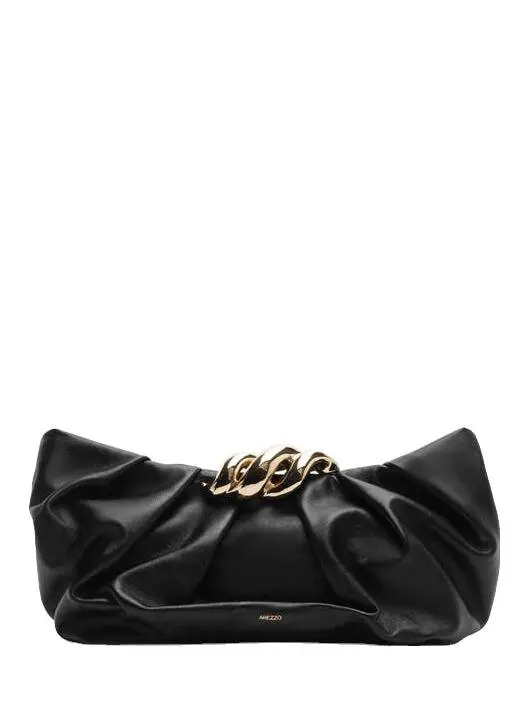 AREZZO Caitlyn Medium Leather Pouch - Black