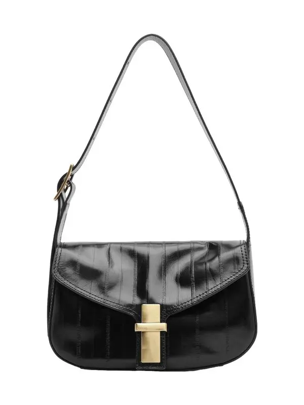 AREZZO Blair Small Leather Shoulder Bag - Black