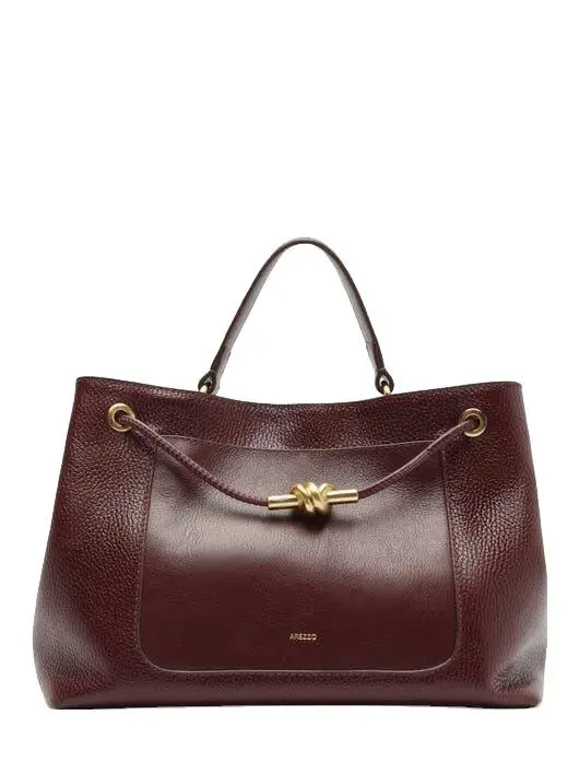 AREZZO Delphine Large Leather Shopper - Fresh Ruby