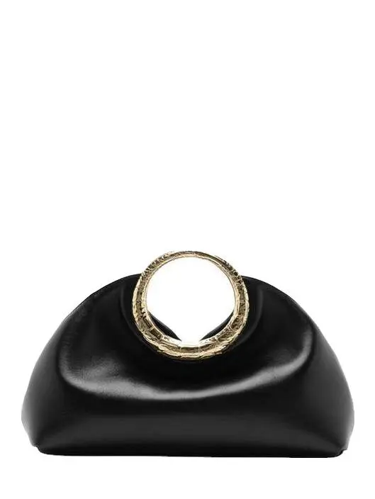AREZZO Mia Small Leather Clutch - Black