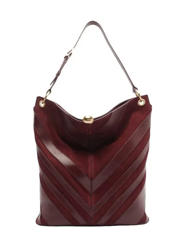AREZZO Aurora Large Leather Hobo Bag - Fresh Ruby