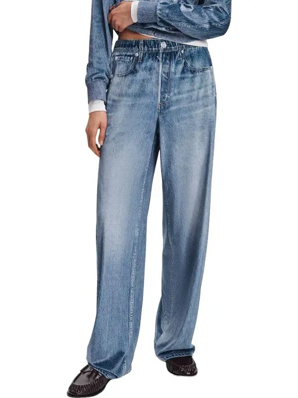 Rag & Bone Miramar Wide Leg Pull-on Jeans - Sutton