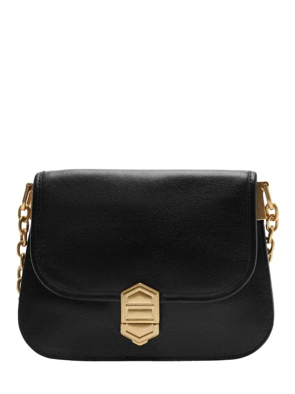 AREZZO Everly Small Leather Crossbody Bag - Black