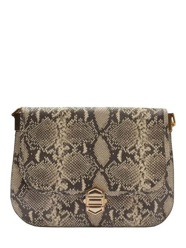 AREZZO Everly Small Leather Crossbody - Snake