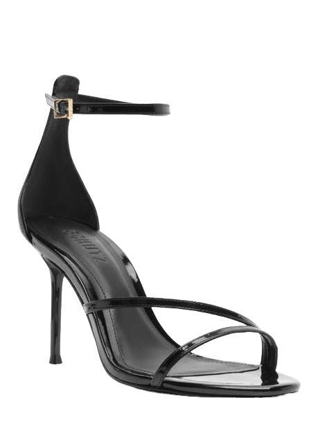 Schutz Tessa Leather Sandal - Black