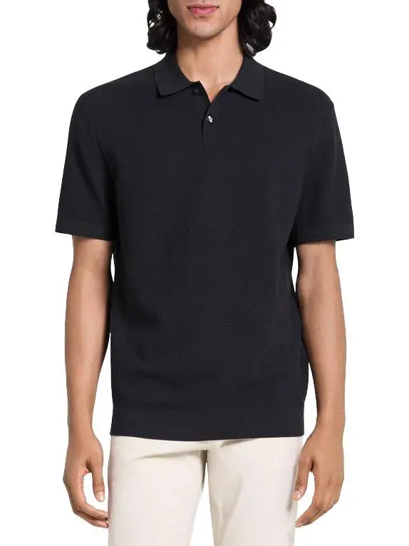 Theory Soris Polo Sweater - Black