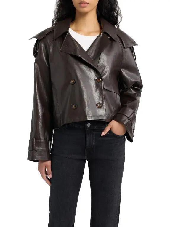 Dra Camari Faux Leather Jacket - Brown