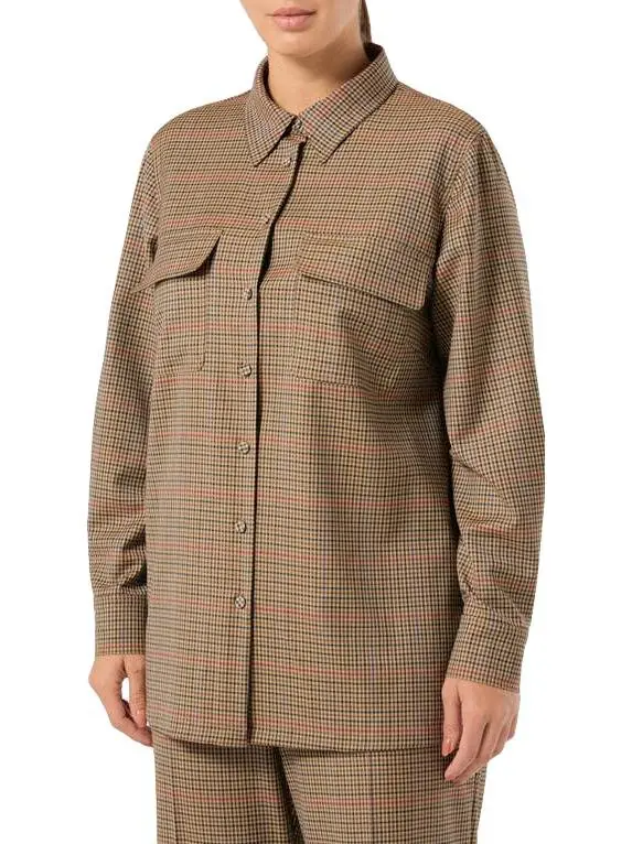 Marina Rinaldi Wool Shirt Jacket - Camel