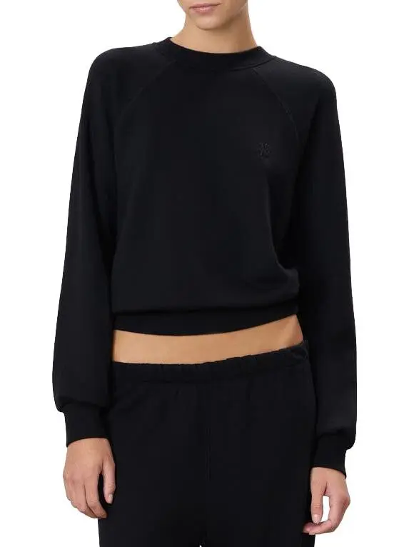 Eterne Shrunken Raglan Sweatshirt - Black