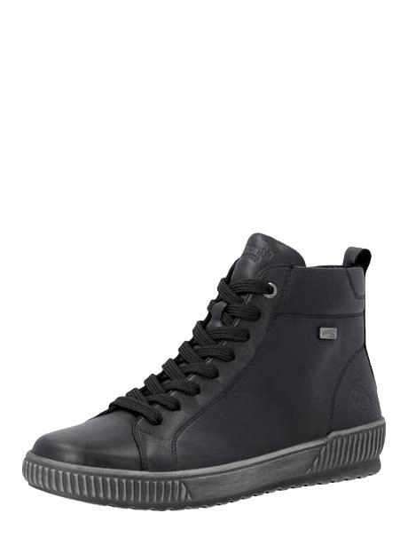 REMONTE Maditta 82 Leather High Top Sneaker - Black
