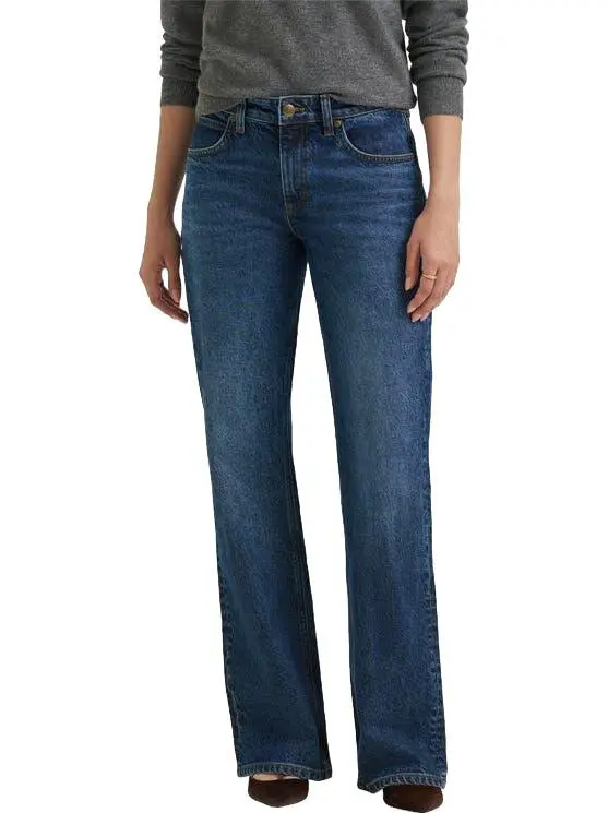 LEEM Bow Flare Leg Jeans - Flash Blue