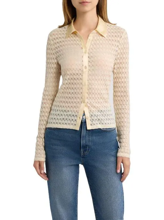 FRAME Bubble Stitch Shirt - Cream