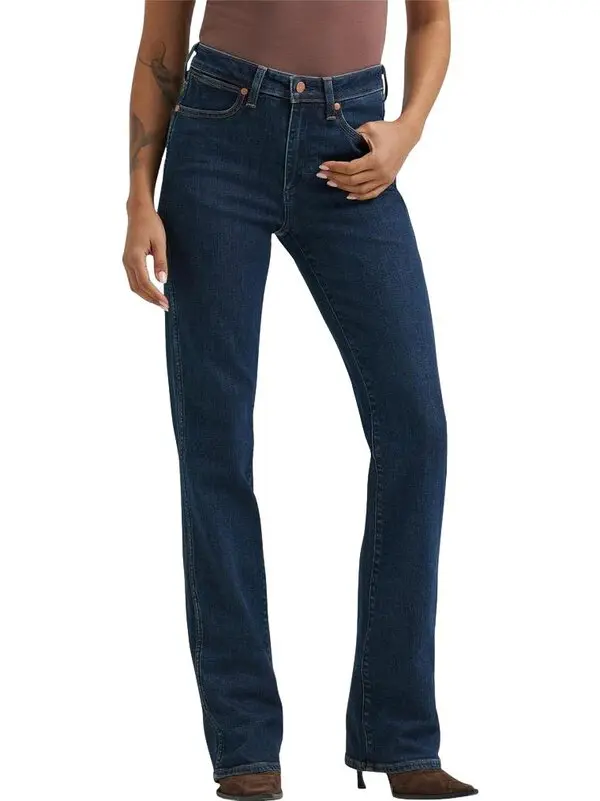 Wrangler Dallas High Waist Bootcut Jeans - Indigo Eclipse