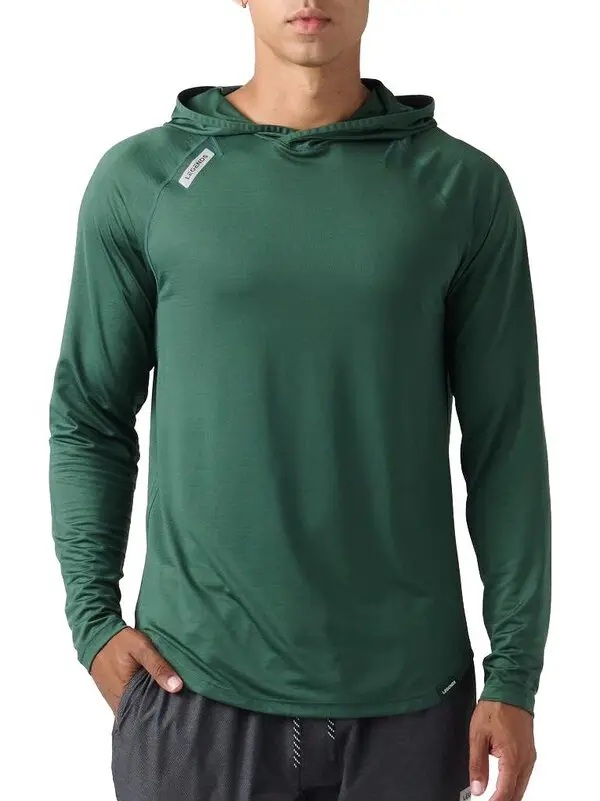 LEGENDS Enzo Performance Hoodie With Raglan Sleeves - Dark Moss