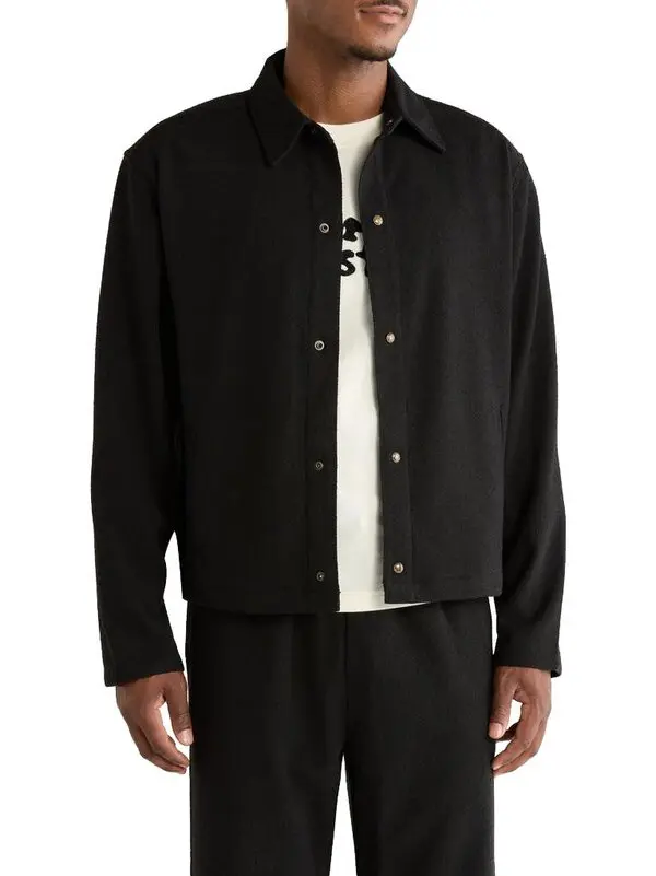 HONOR THE GIFT Nep Yarn Overshirt - Black
