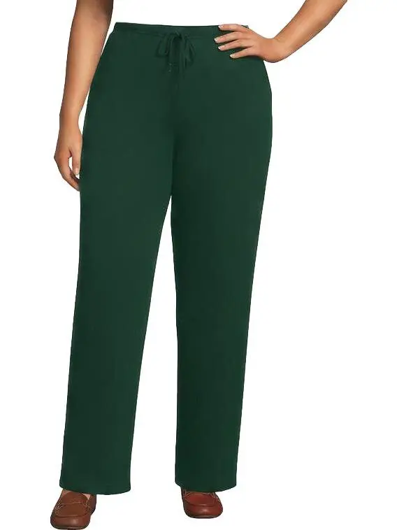 LANDS' END Serious Sweats High Rise Pants - Pine