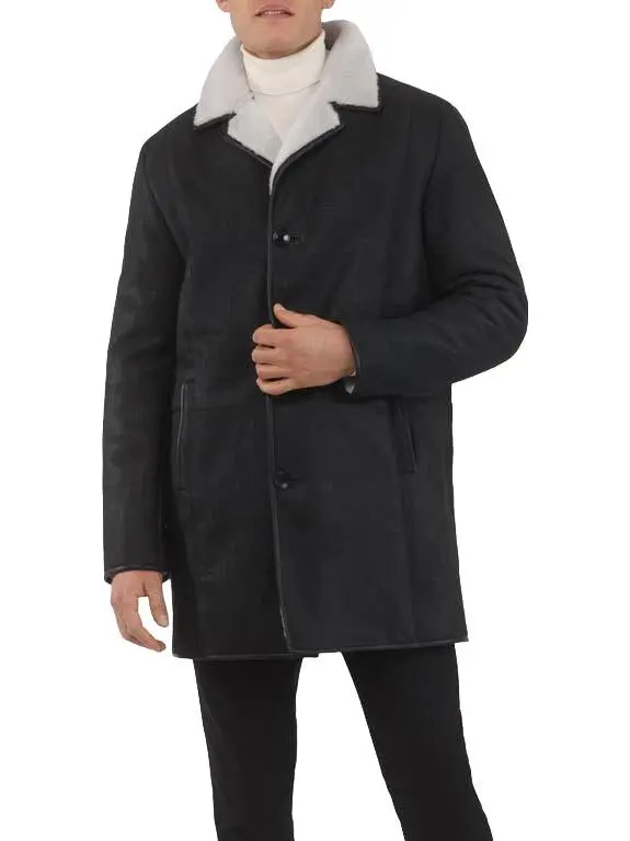 Gorski Genuine Shearling Stroller - Black Pattern/white