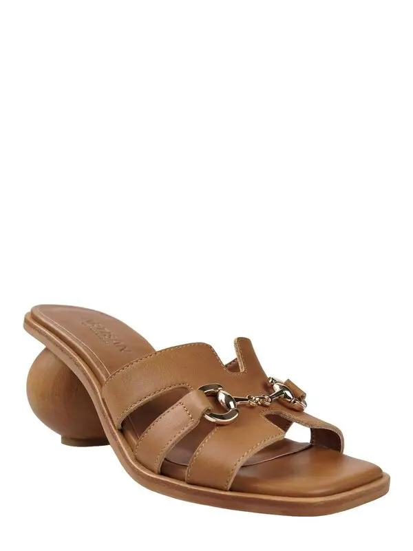 ARTISAN CRAFTED BY ZIGI Franklynn Leather Slide Sandal - Tan Leather